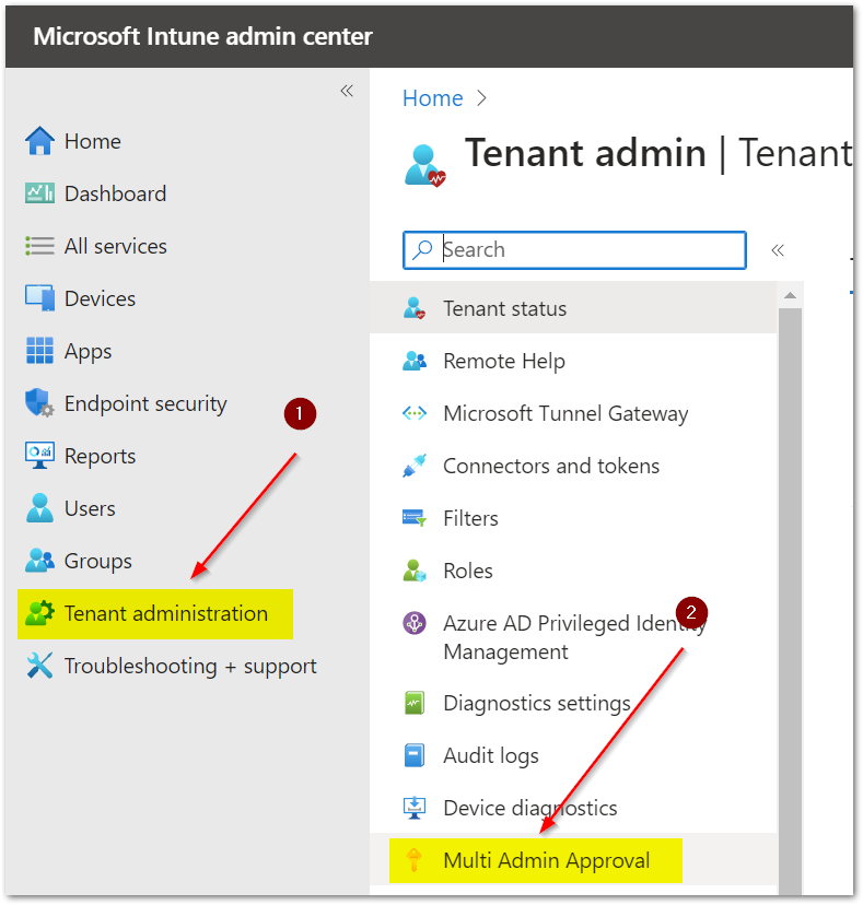 Get started with Intune Multiple Administrative Approval | Mike van den ...